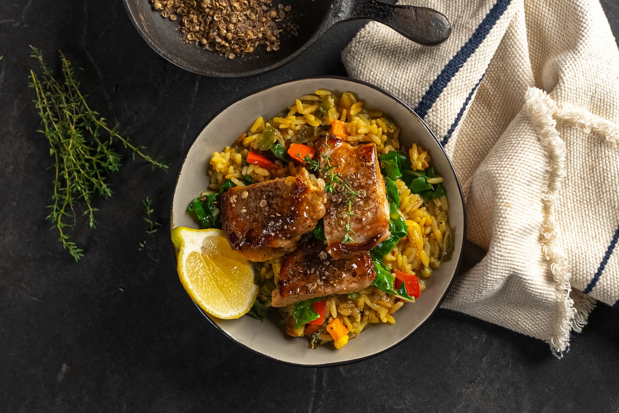 Pork, Veggie and Rice Bake